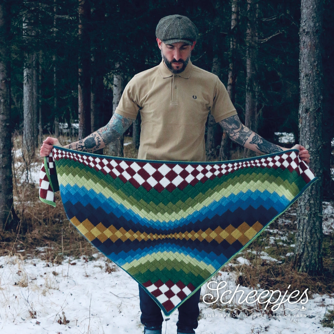 Scheepjes Landscapes Shawl MAL designed by Martin Up North ...