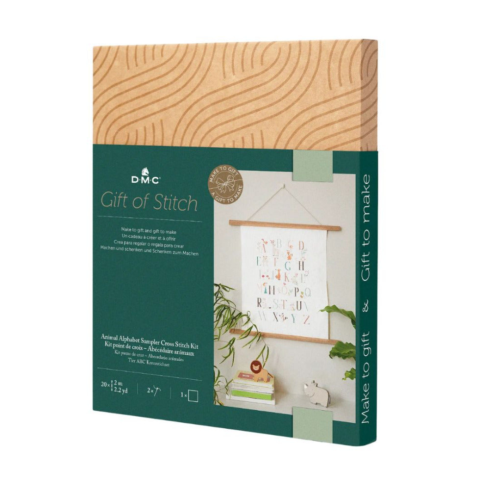 DMC Animal Alphabet Sampler Counted Cross Stitch Kit – thekraftymobile
