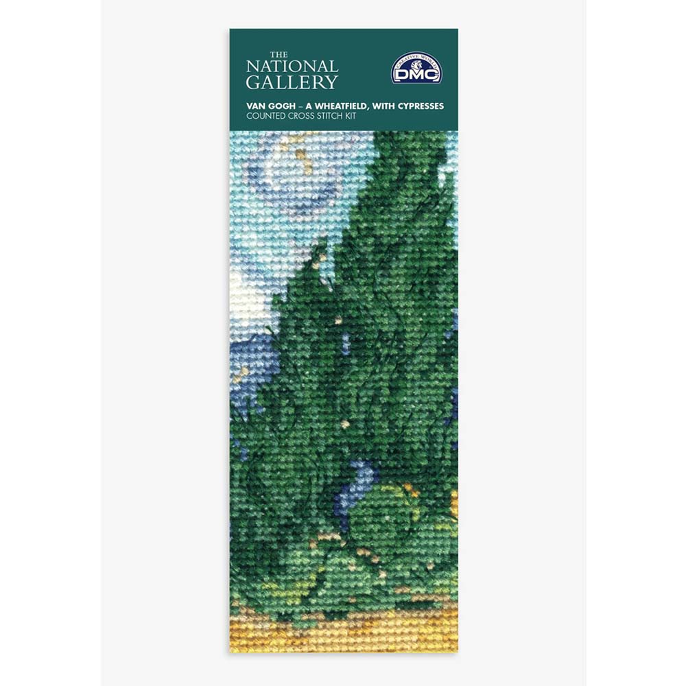 DMC A Wheatfield with Cypresses Bookmark Counted Cross Stitch Kit - Mu ...