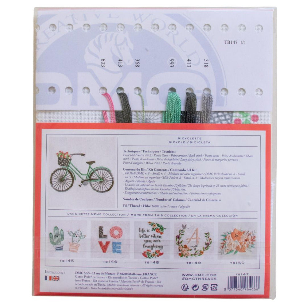 DMC "Bicycle" Embroidery Kit – thekraftymobile