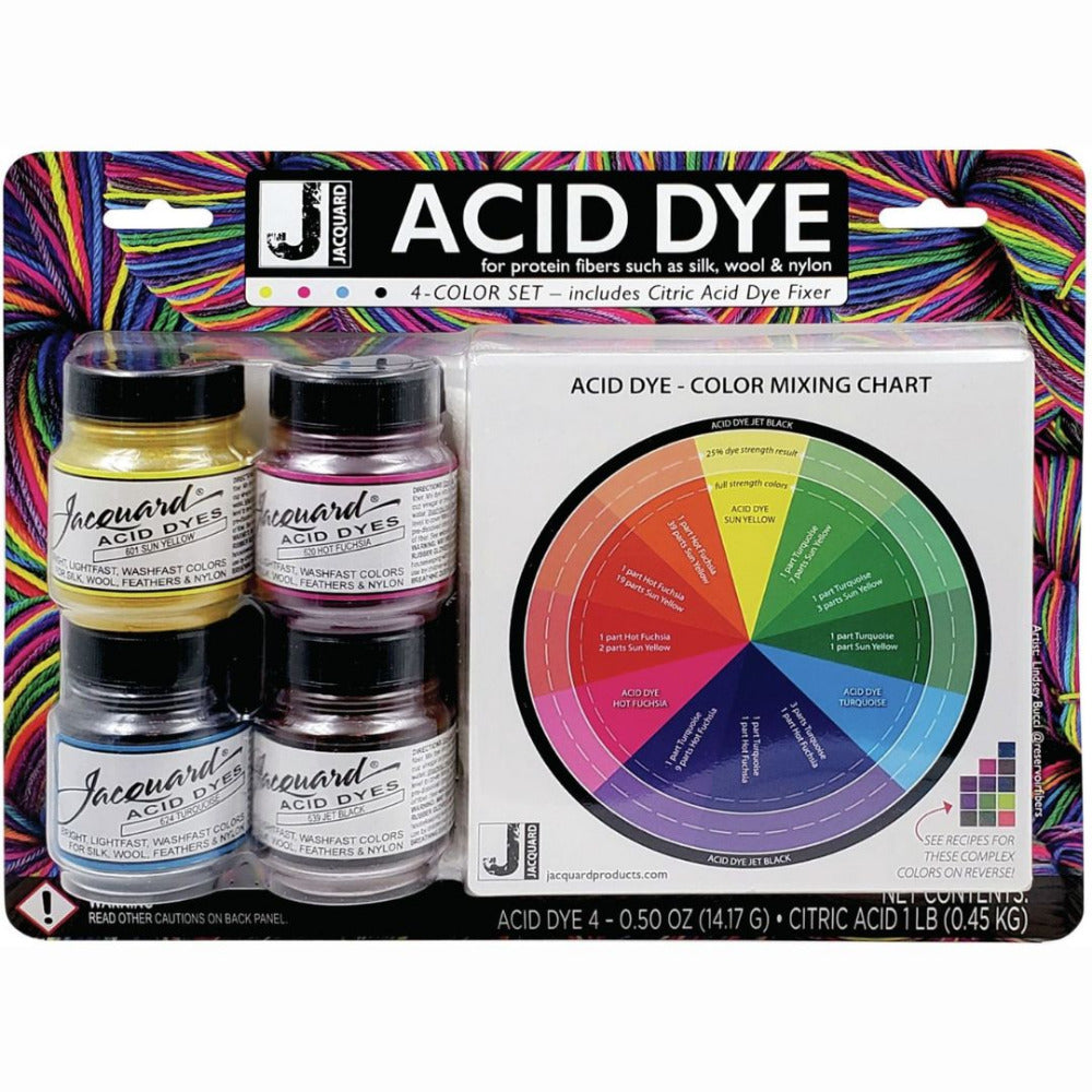 Jacquard Acid Dye 4-Colour Set with Citric Acid – thekraftymobile