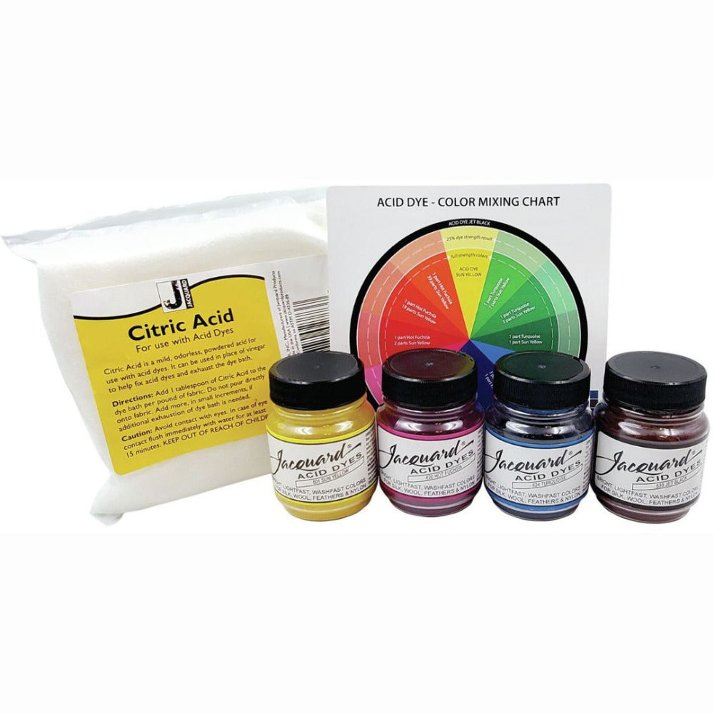 Jacquard Acid Dye 4-Colour Set with Citric Acid – thekraftymobile