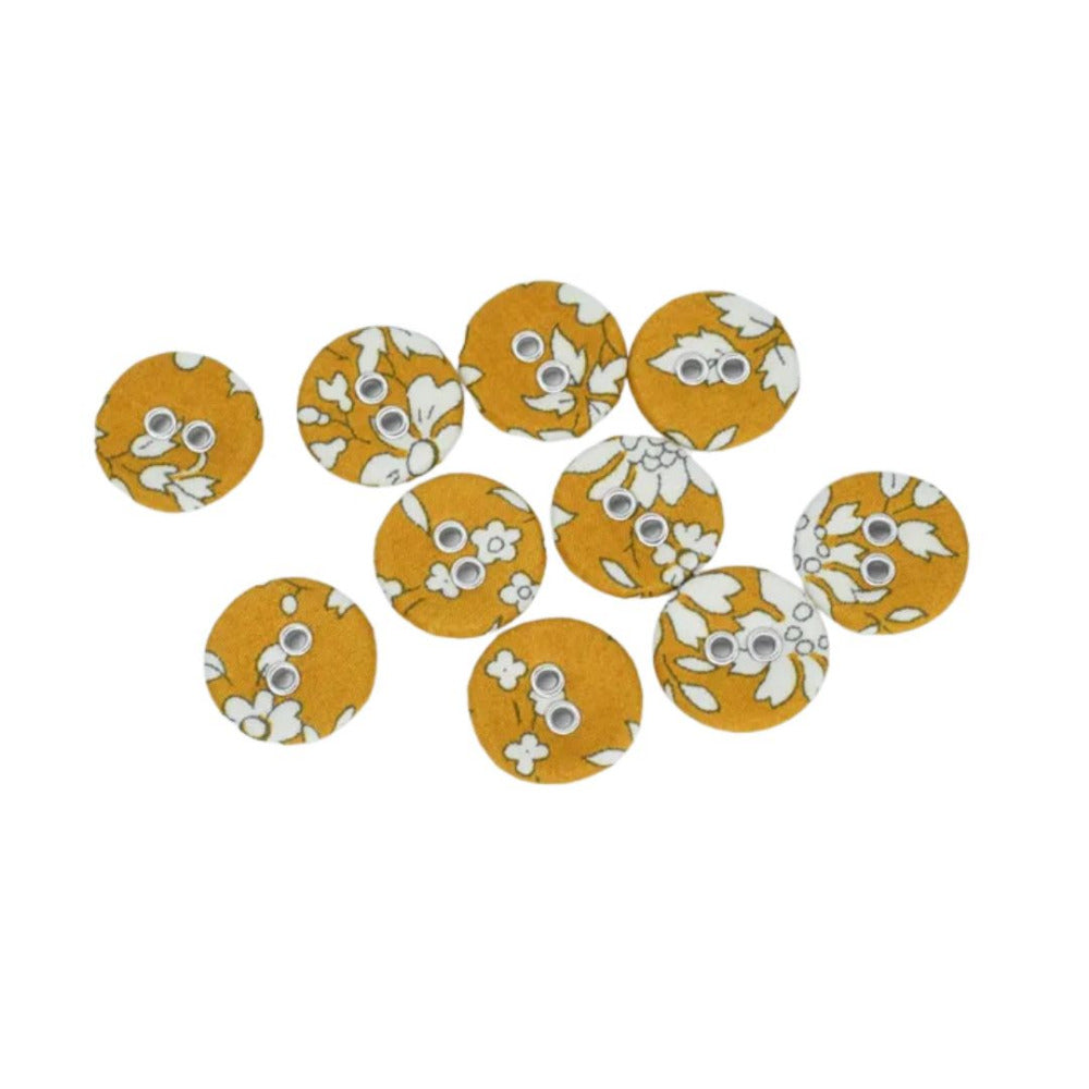 Liberty of London 16mm Two Hole Button - Capel Mustard, Set of 10 ...