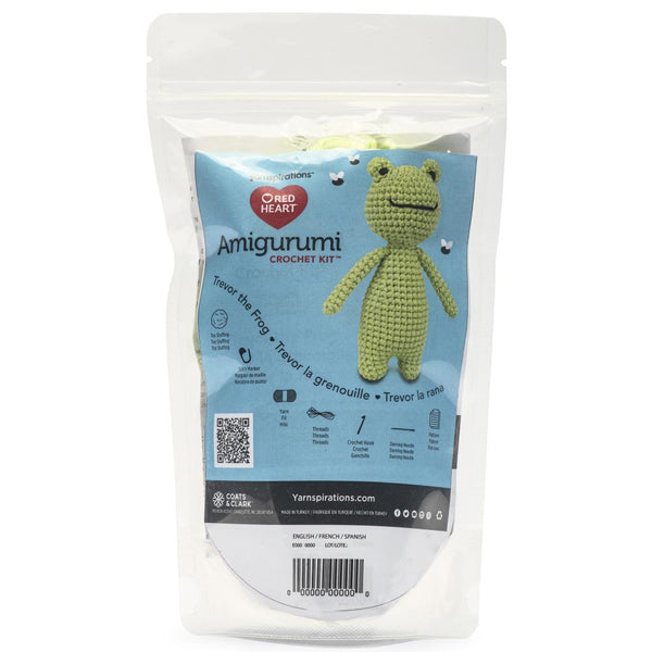 Red Heart "Trevor the Frog" Amigurumi Crochet Kit – thekraftymobile
